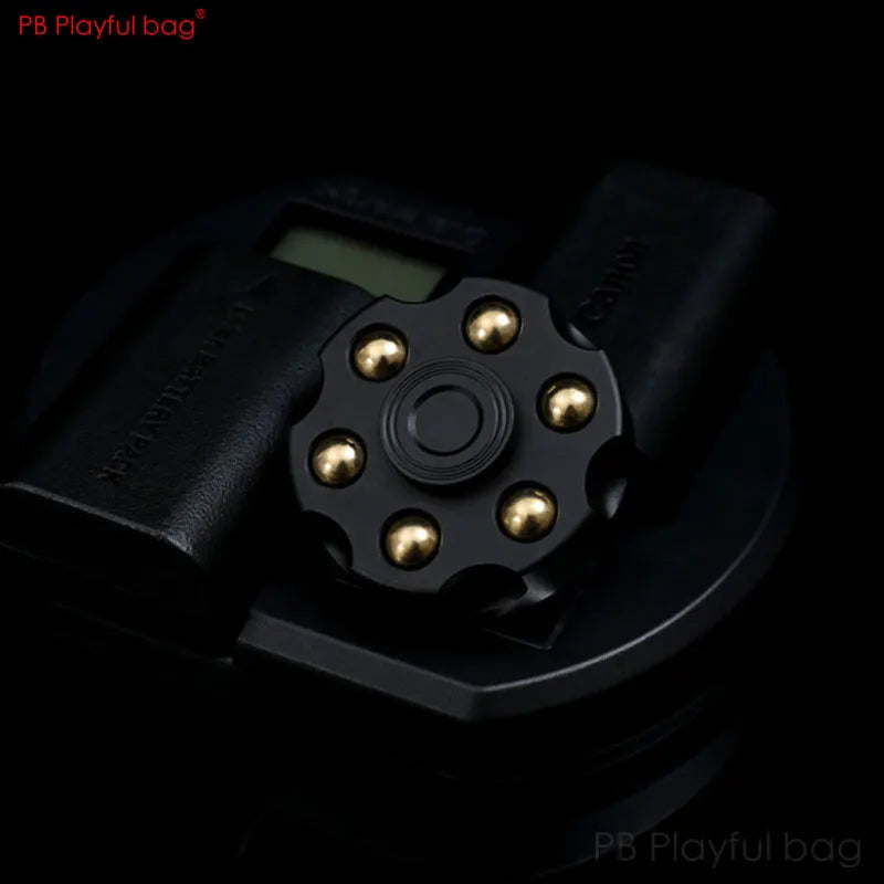 Revolver wheel Metal Spinner Pure brass decompression toy EDC Detachab ...